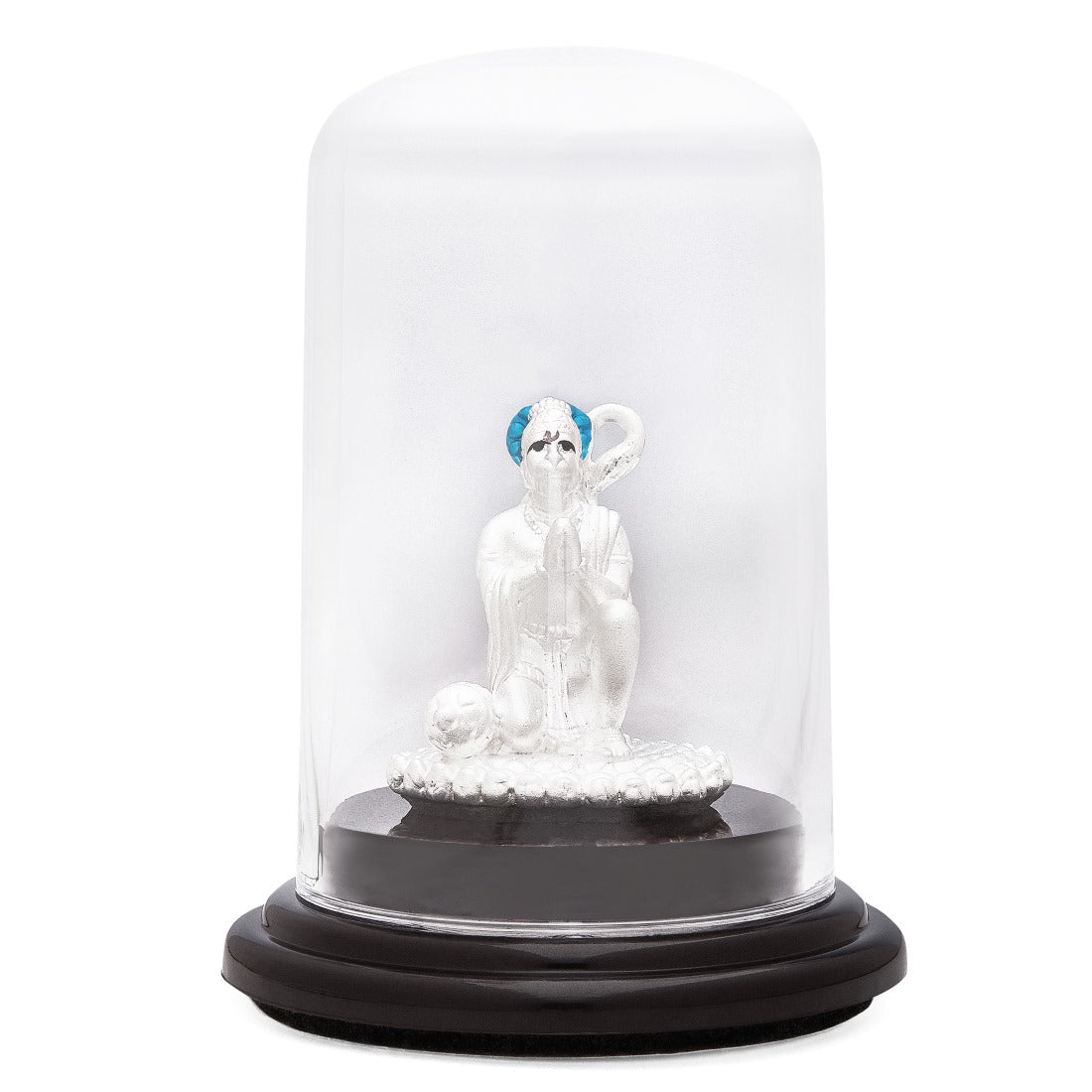 Majestic Devotion Rhodium-Plated 999 Silver Hanuman Ji Idol – Zavya