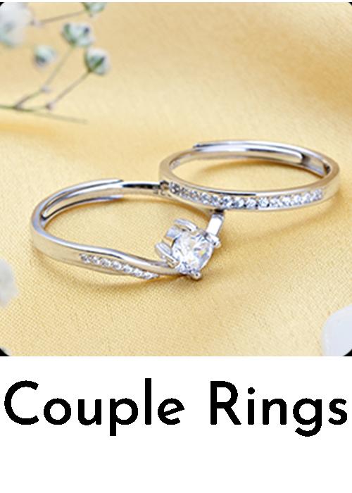 Shop the Perfect Couple Rings: Symbolize Love with Sterling Silver – Zavya