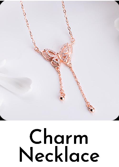 Refined Charm Necklaces in 925 Silver | Zavya