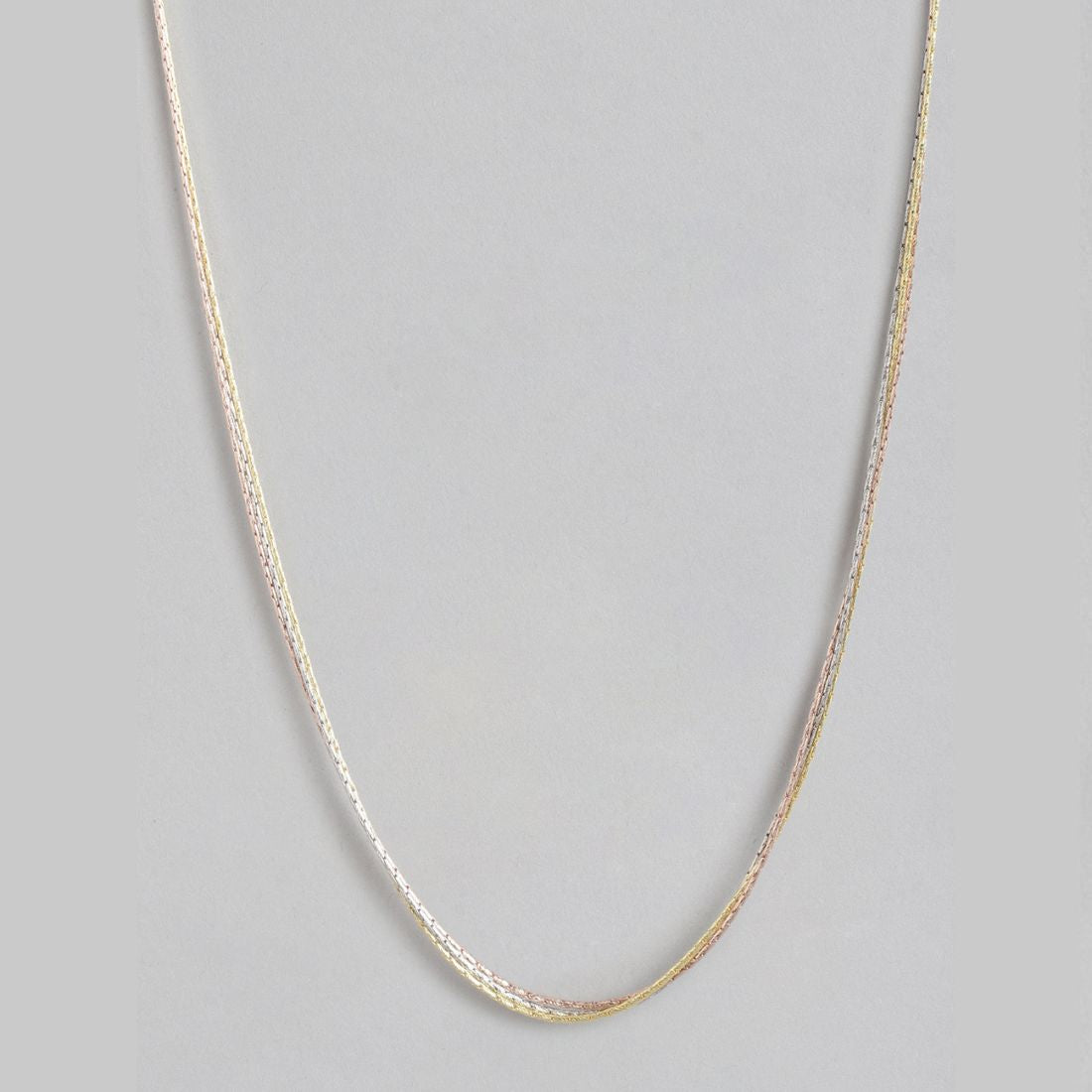 Versatile Triad Adjustable Triple Tone 925 Sterling Silver Chain – Zavya