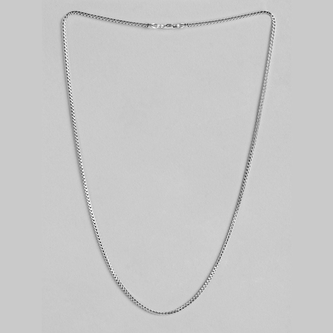 Lustrous Weave Rhodium-Plated 925 Sterling Silver Chain for Men – Zavya