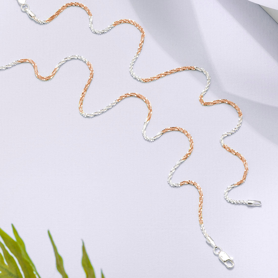 Triple Tone Weave Chain 925 Silver Anklet – Zavya