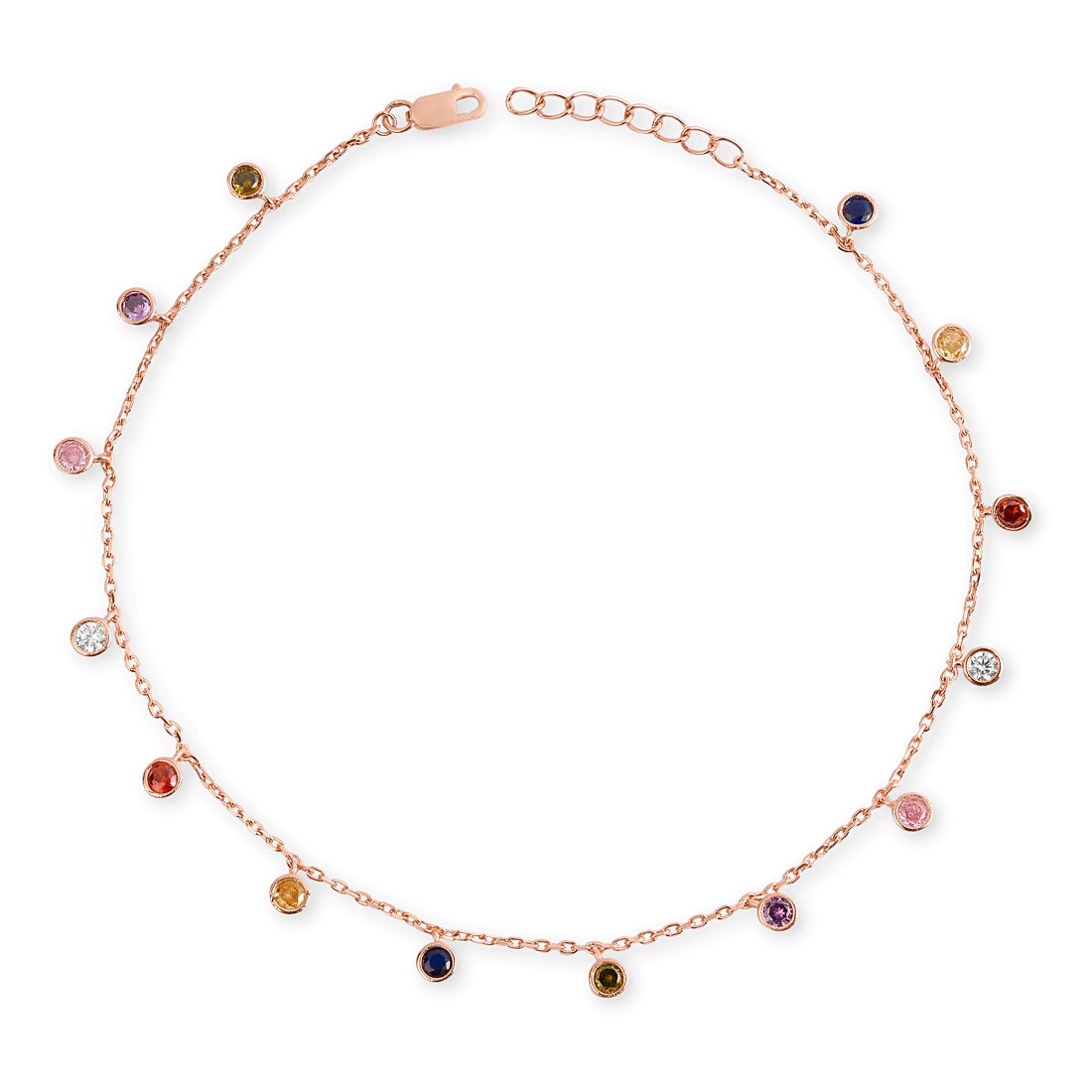 Shop for Circular Rose Gold Plated Women's Anklet online by Zavya