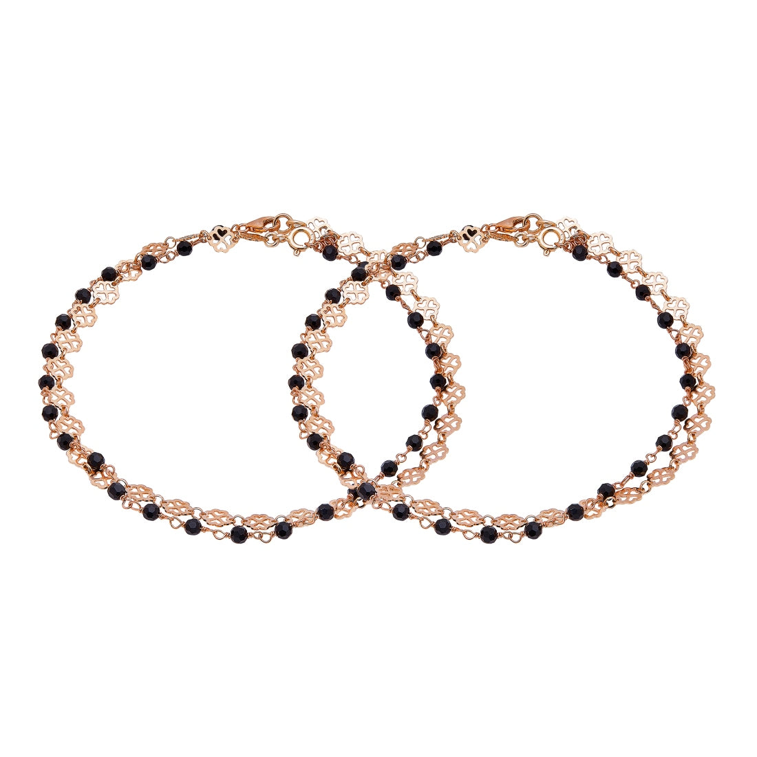 Buy Heartfelt Harmony Rose Gold Plated Women's Anklet Online – Zavya