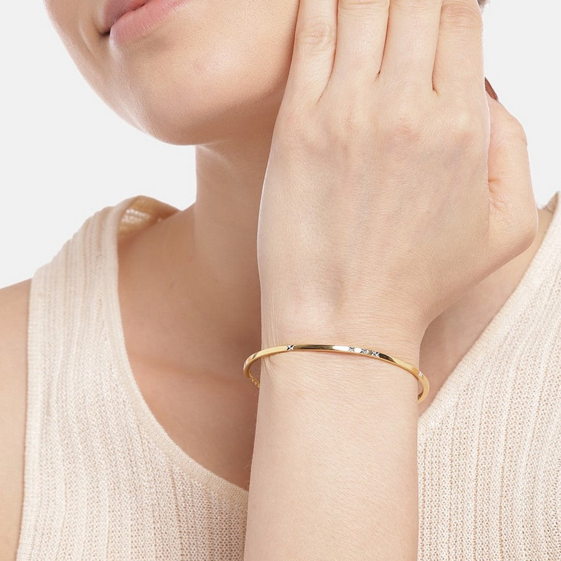 Minimal Gold Plated 925 Sterling Silver Bracelet – Zavya