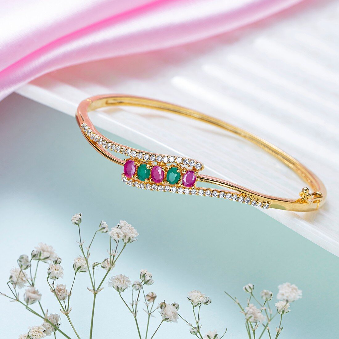 Golden Splendor Gold-Plated 925 Sterling Silver Bracelet – Zavya