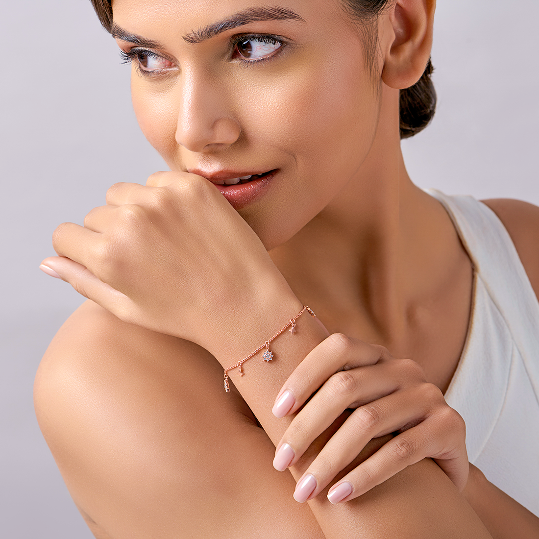 Starry Night 925 Sterling Silver Rose gold Plated Bracelet – Zavya