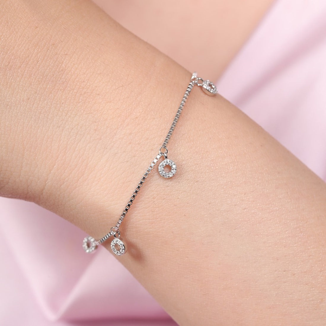 Buy Circle of Elegance Rhodium-Plated Women's Silver Bracelets – Zavya