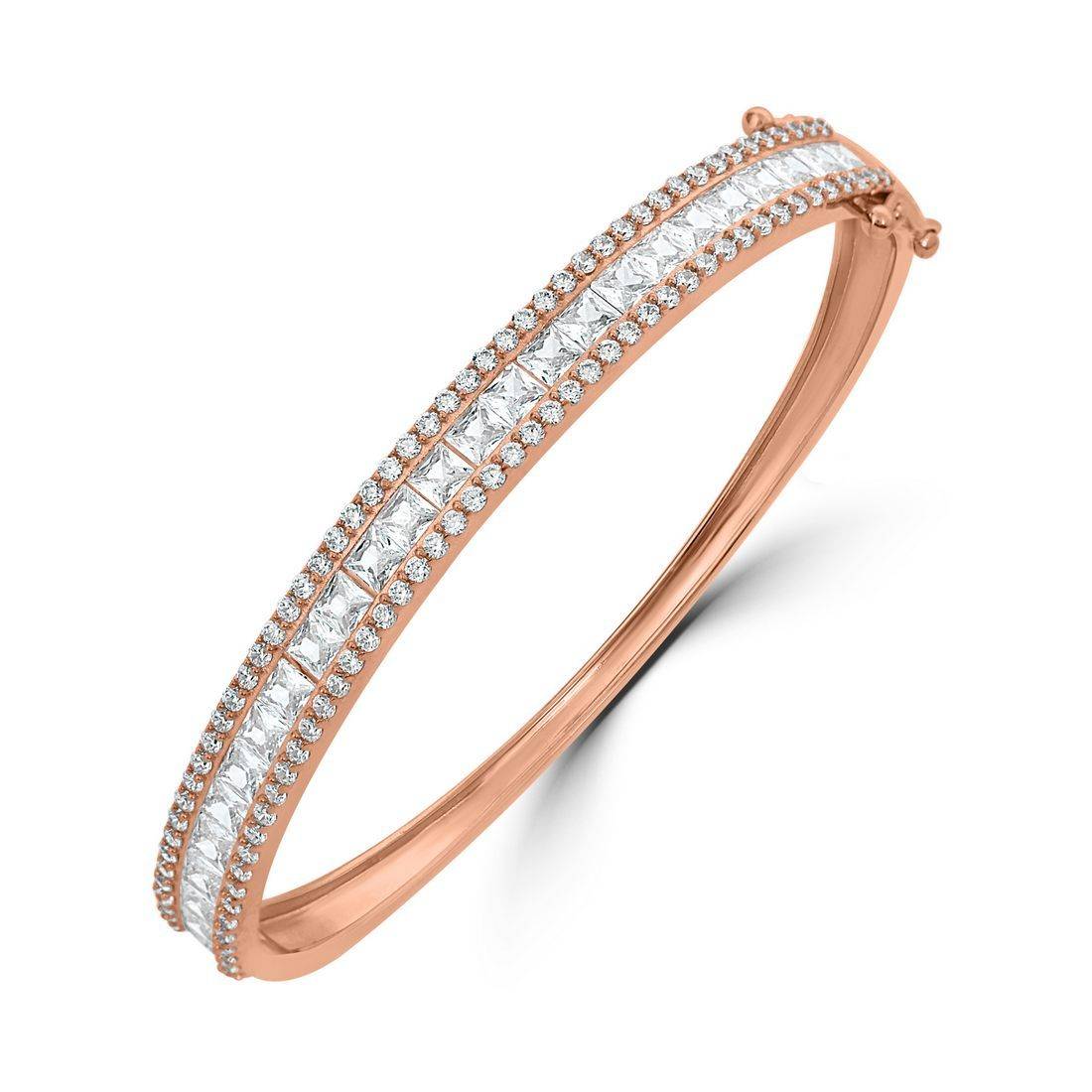 Shop for One line CZ Rhodium Plated Women's Bracelet online by Zavya