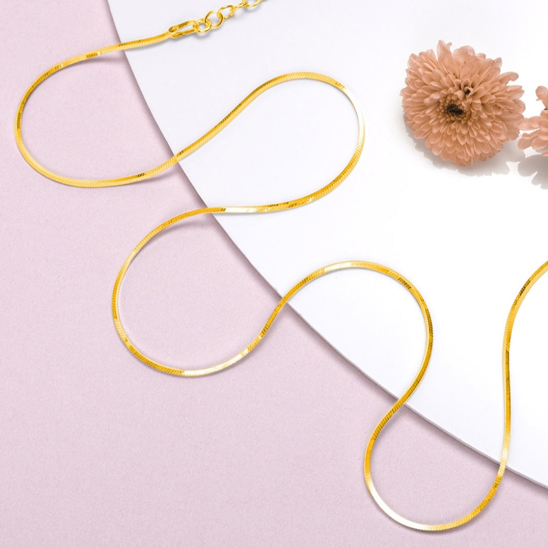 Serpentine Elegance Gold-Plated 925 Sterling Silver Snake Chain – Zavya