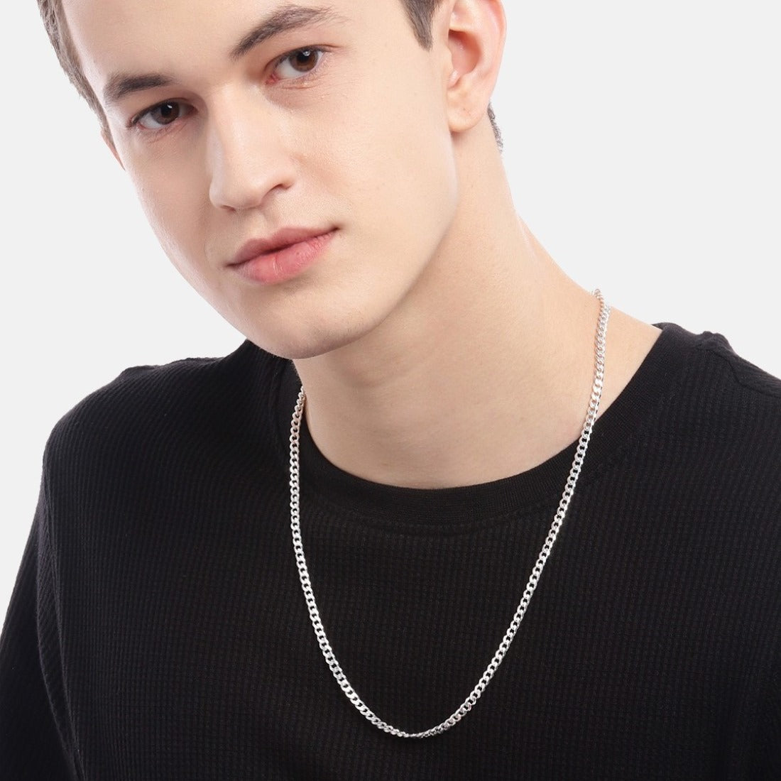 Timeless Silver Linkage 925 Sterling Silver Rhodium-Plated Chain for H ...