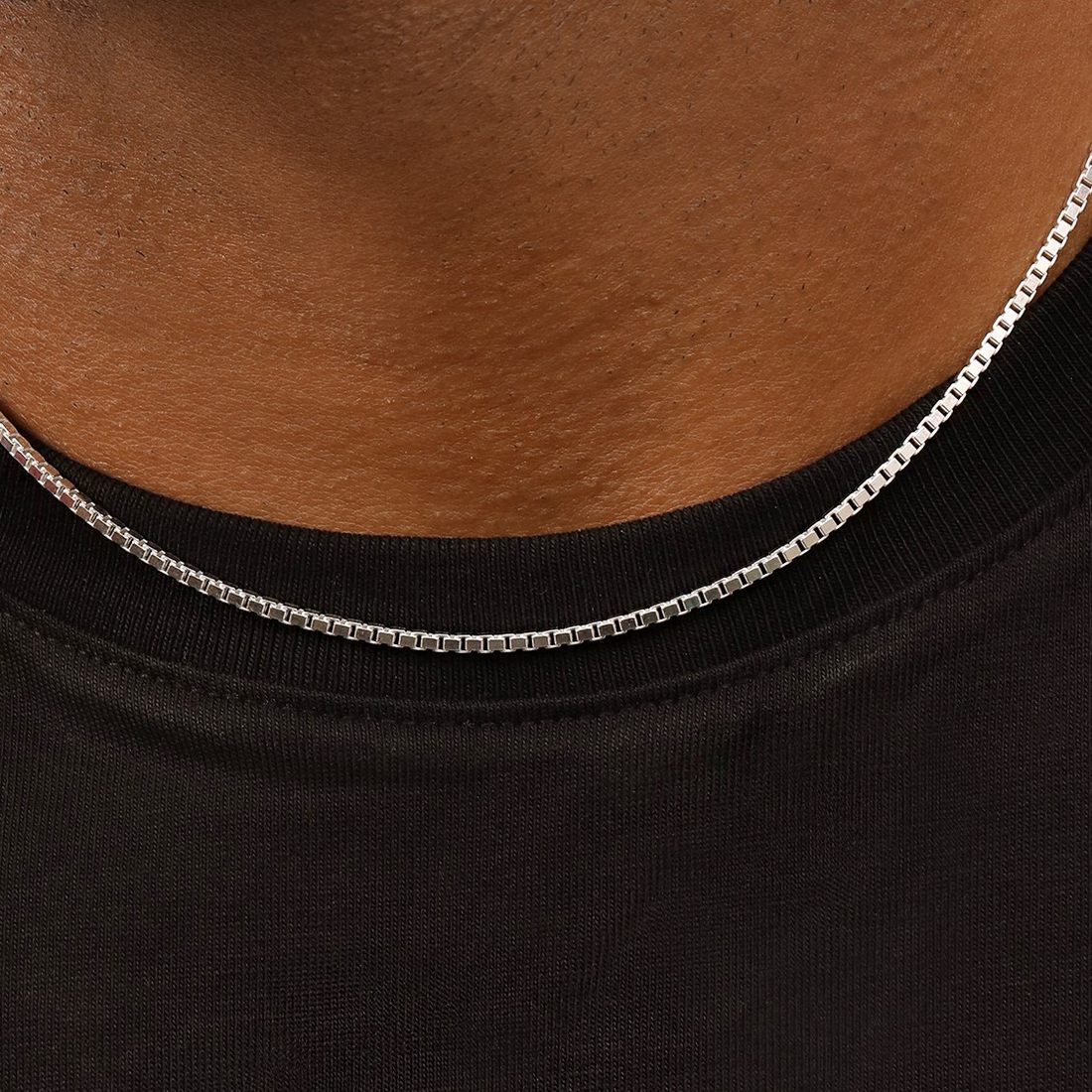 Sophisticated 925 Sterling Silver Men's Box Chain – Zavya