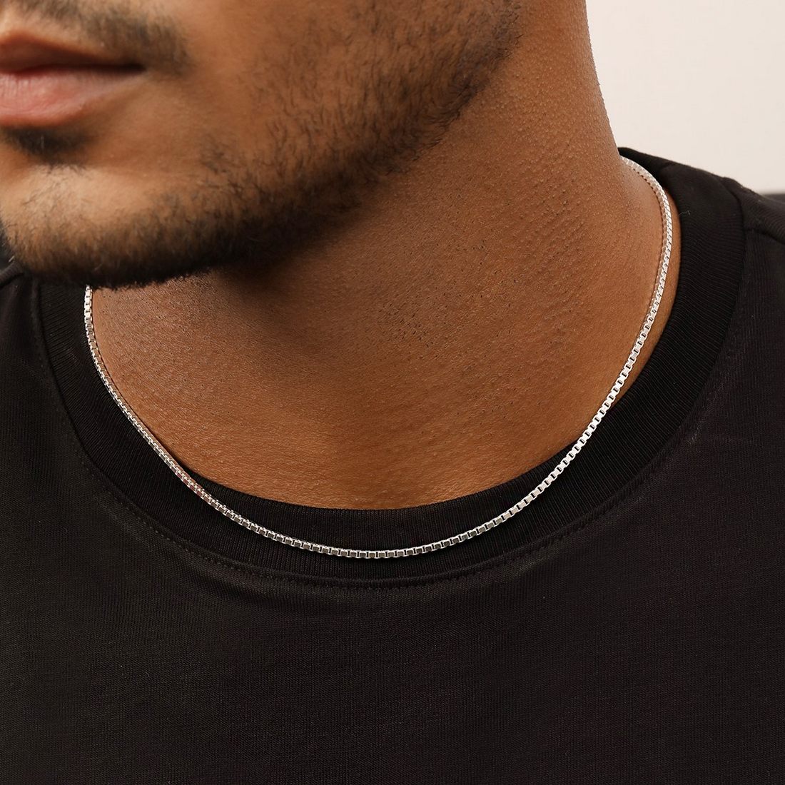 Sophisticated 925 Sterling Silver Men's Box Chain – Zavya