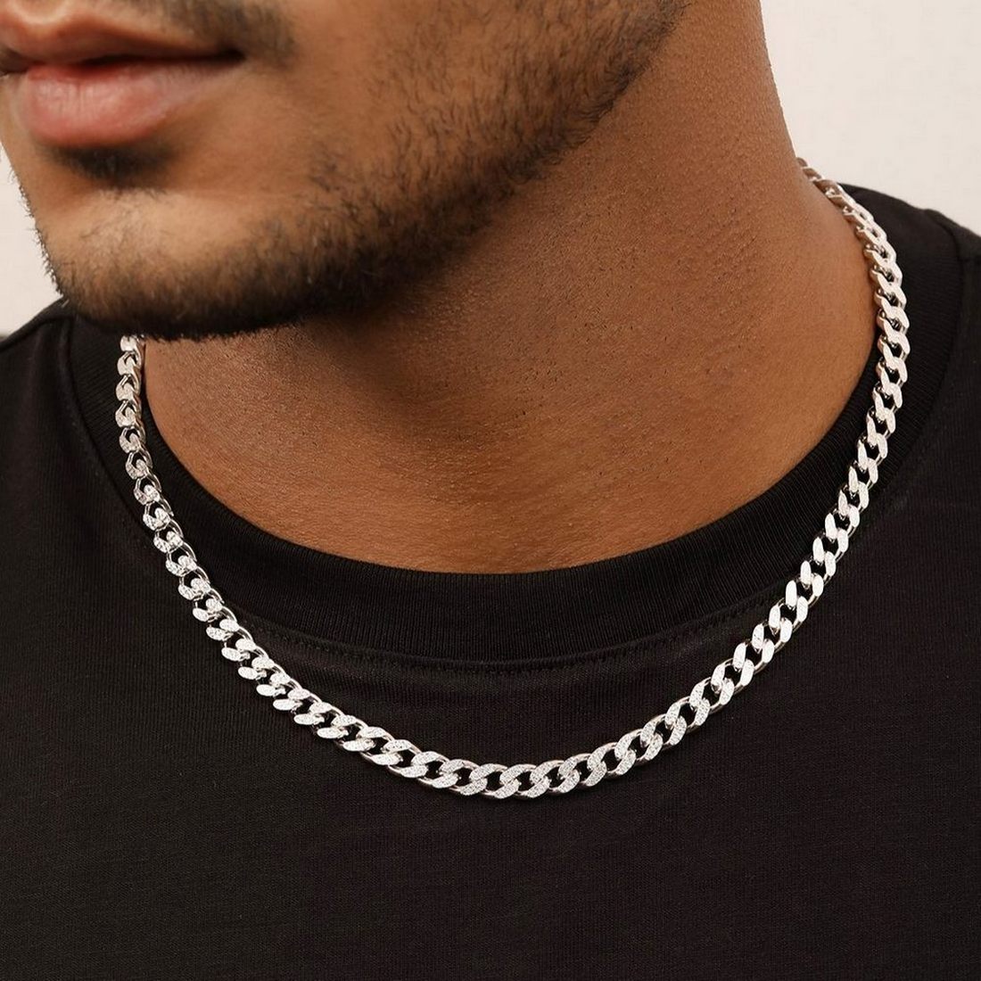 Masculine Links SIlver Plated 925 Sterling Silver Men's Chain – Zavya