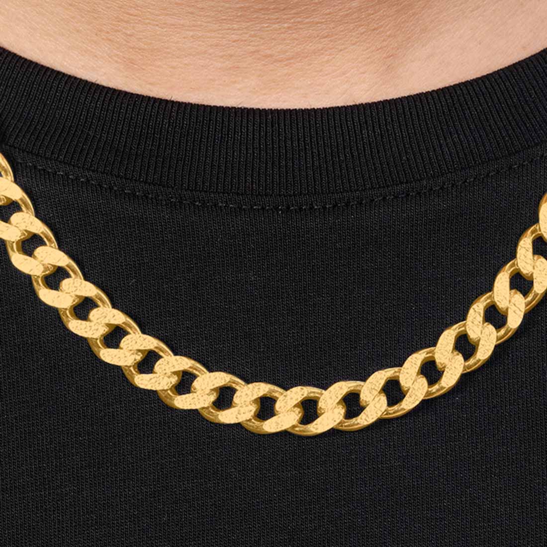 Refined Linked Gold Plated 925 Sterling Silver Men's Chain – Zavya