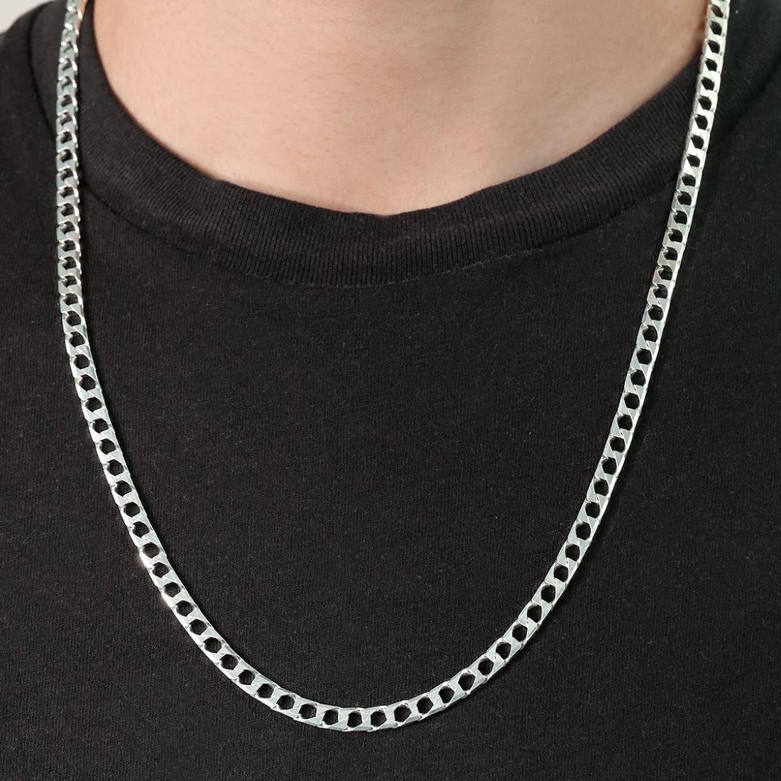 Buy Elegant Links Rhodium-Plated Men's Silver Chain – Zavya