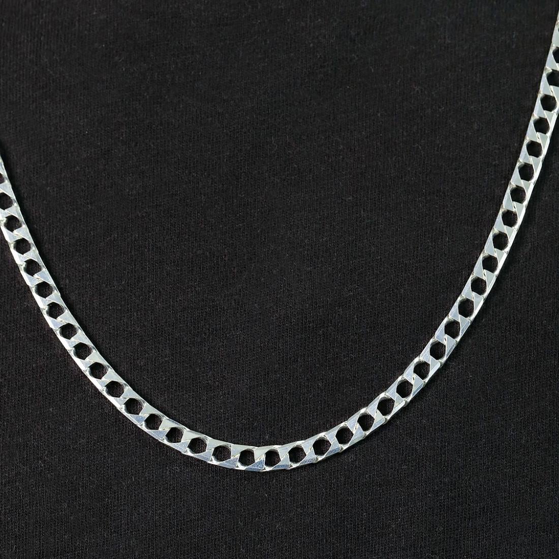 Buy Elegant Links Rhodium-Plated Men's Silver Chain – Zavya