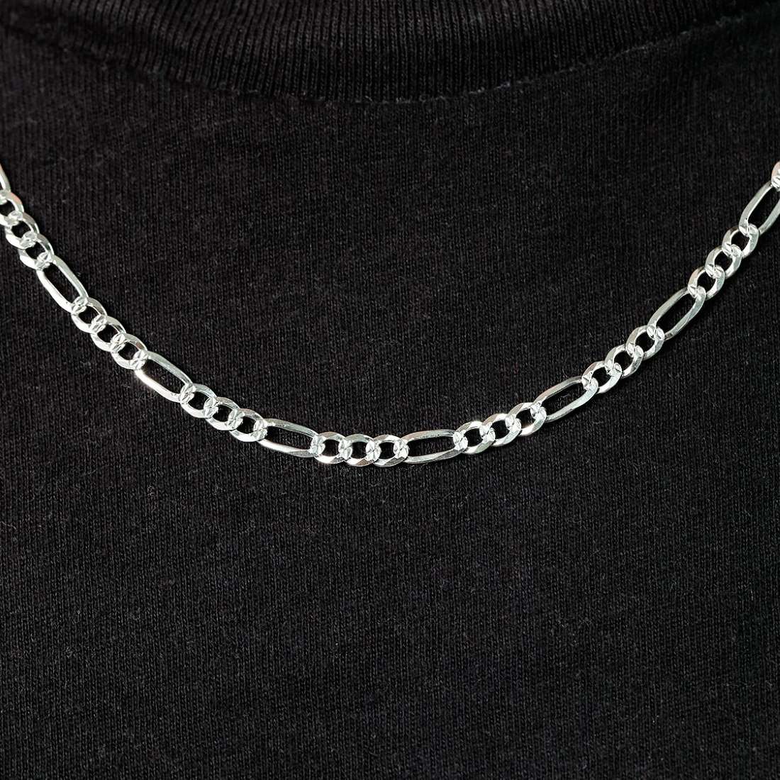 Buy Classic Rhodium Plated Men's Silver Chain – Zavya
