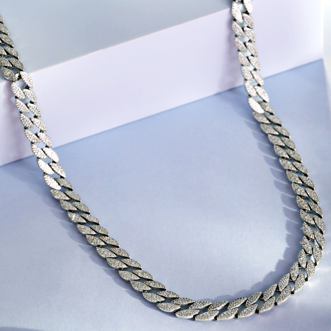 Sparkling Links Rhodium Plated 24 Inch's Men's Chain – Zavya