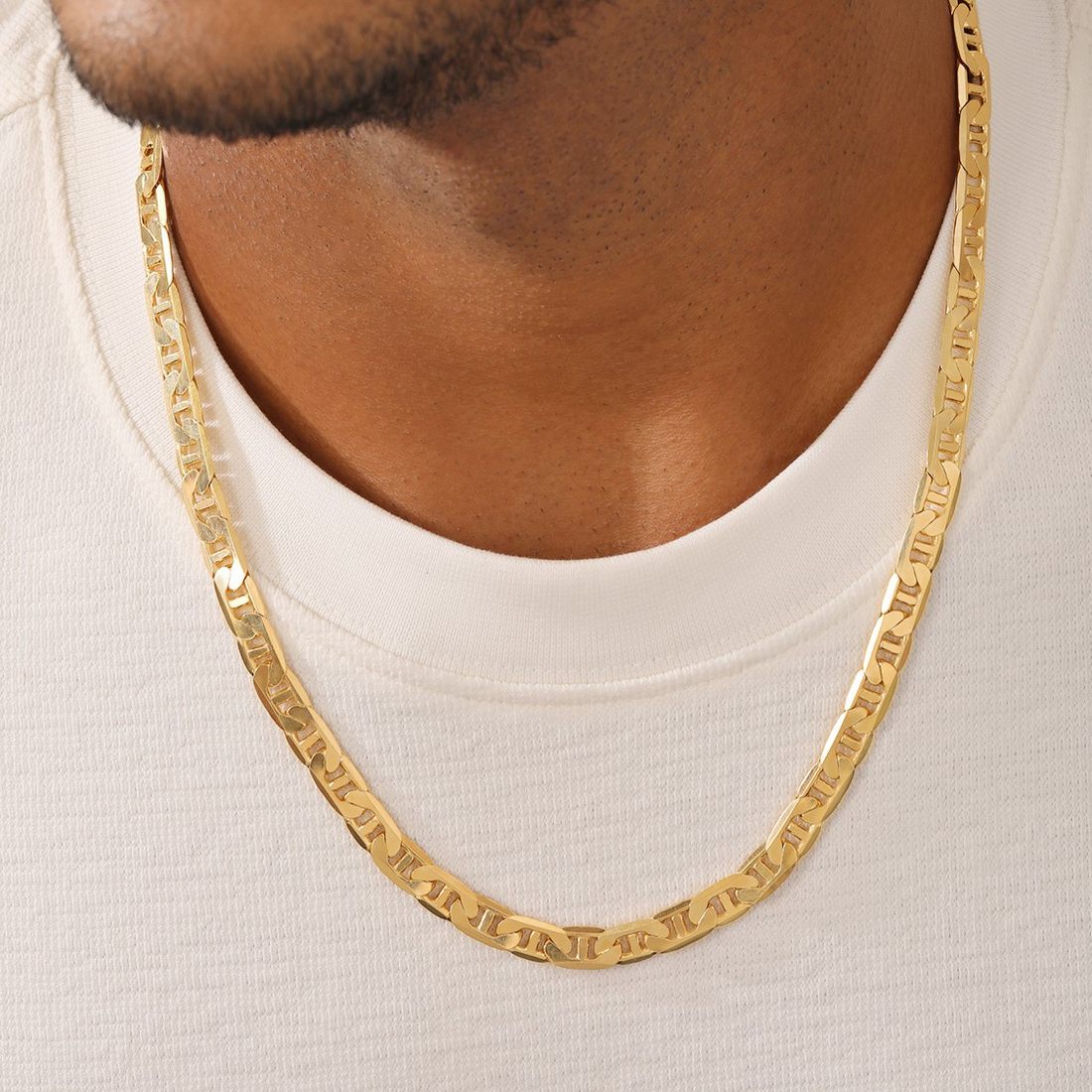Refined 925 Sterling Silver Men's Linked Gold Plated Chain – Zavya