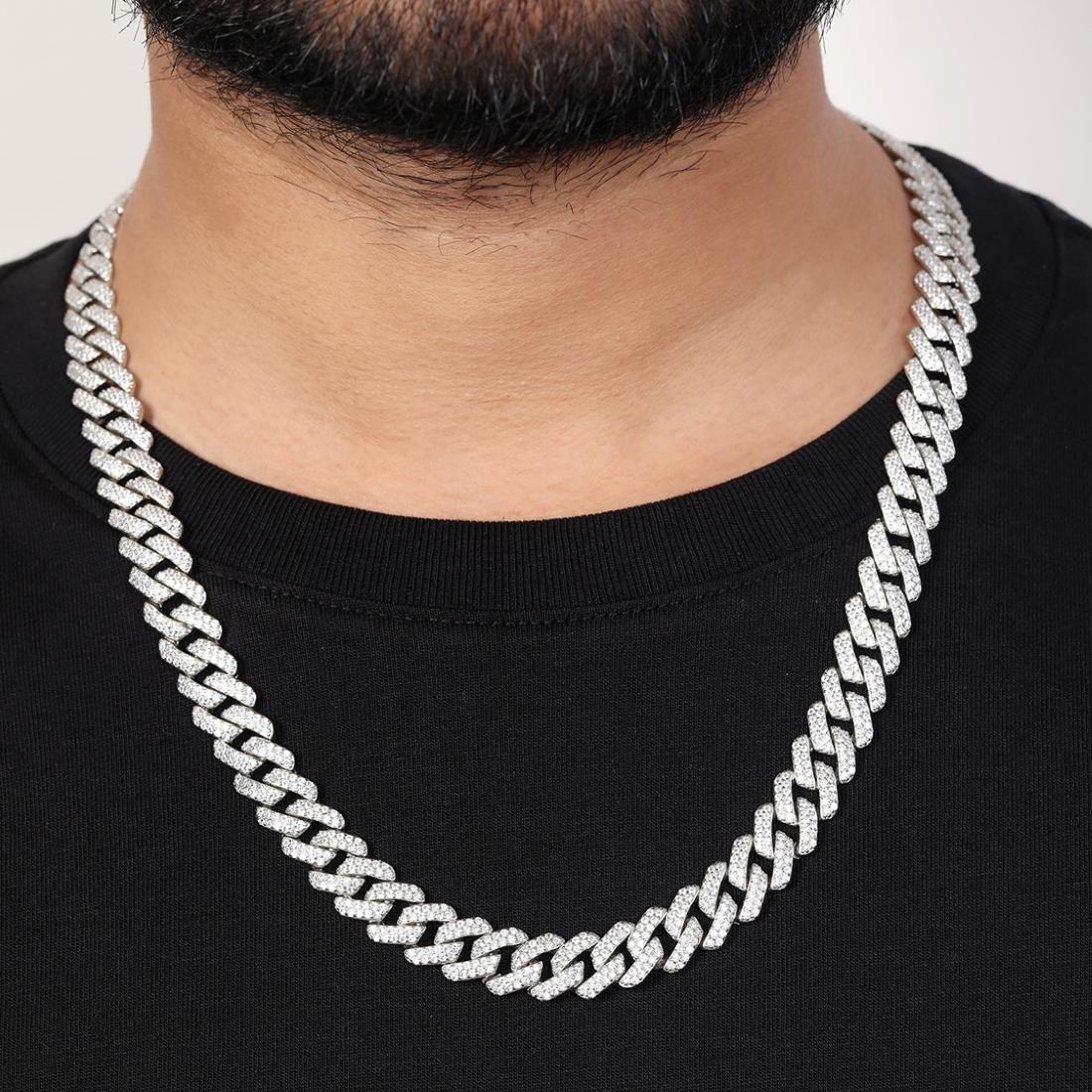 Shiny Grace Rhodium Plated 22 Inch's Men's Chain – Zavya