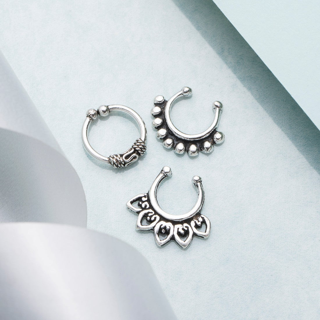 Minimal Septum 925 Sterling Silver Combo – Zavya