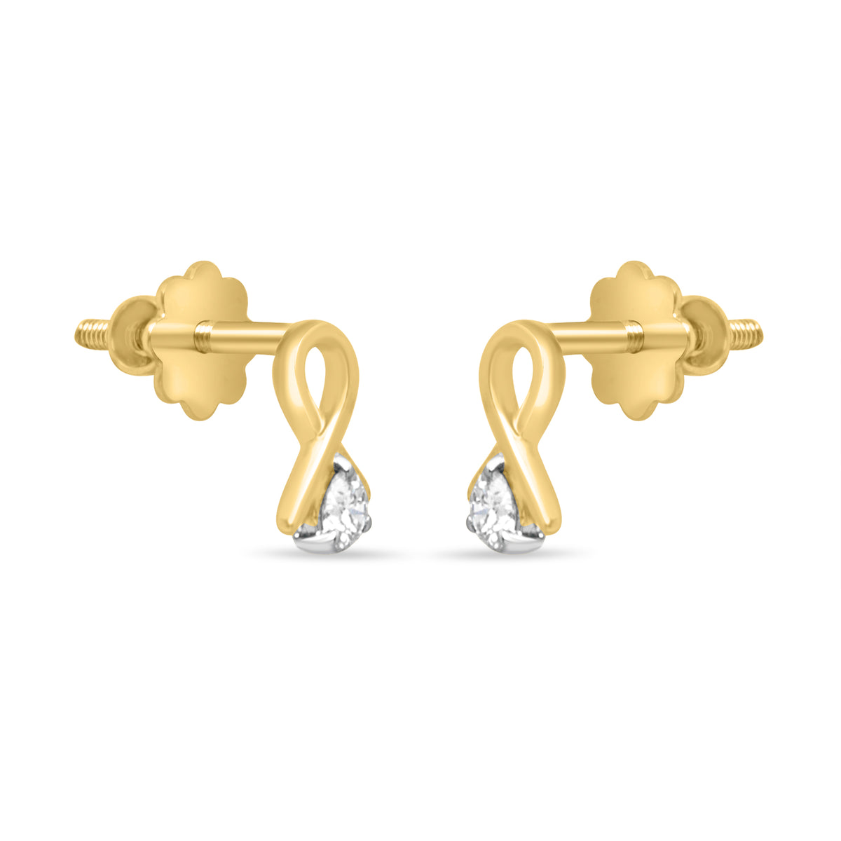 Gold Spark Earrings with Lab-Grown Diamonds – Zavya