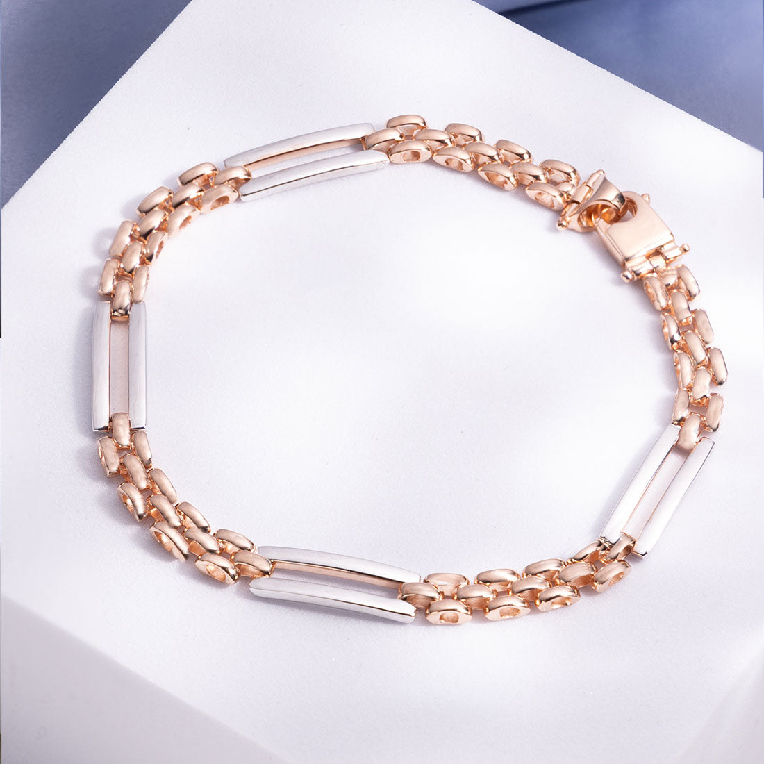 Minimal Dual Plated 925 Sterling Silver Men's Bracelet – Zavya
