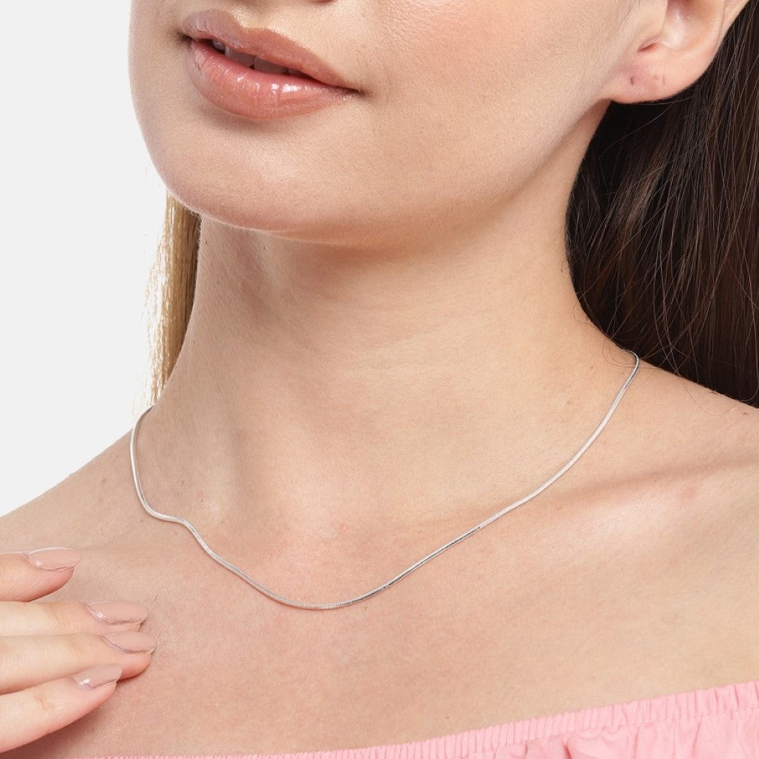 Elegant Serpentine 925 Sterling Silver Silver-Plated Snake Chain – Zavya