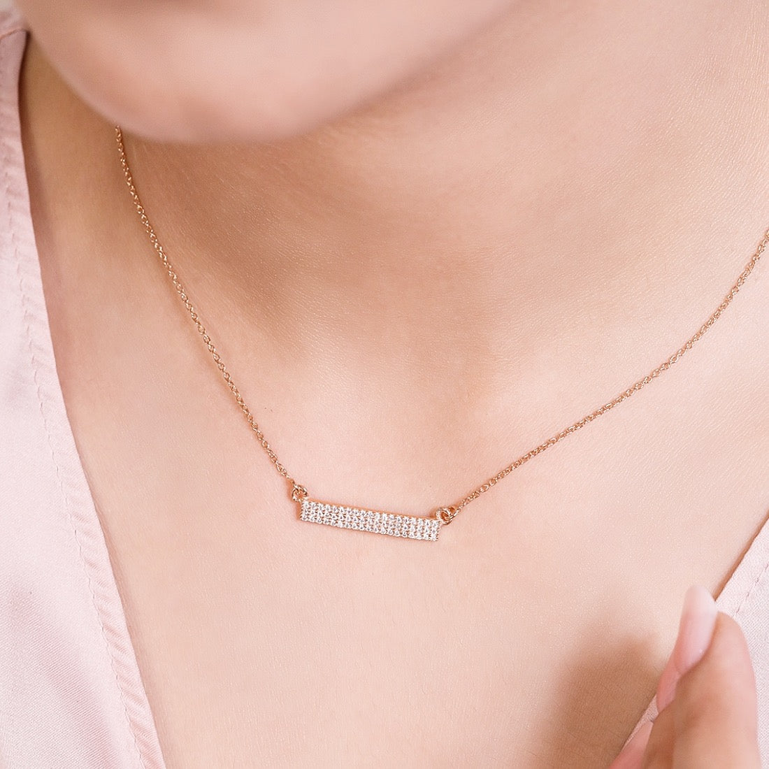 CZ Swing Gold Plated 925 Sterling Silver Necklace - Valentine's Gift ...