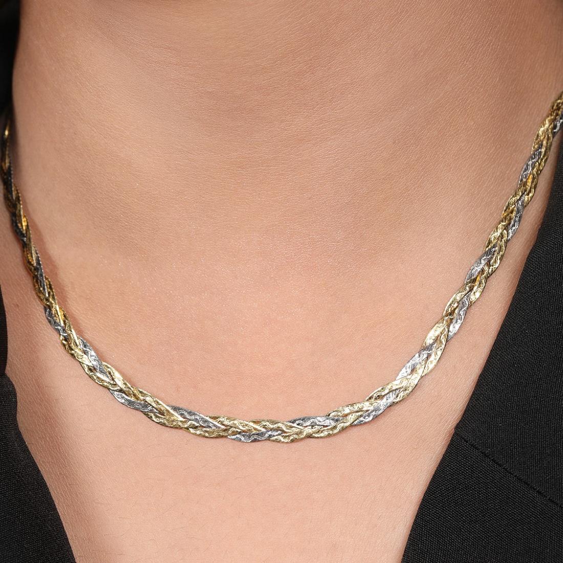 Buy Interwoven Harmony Dual Tone-Plated Women's Necklace Online – Zavya