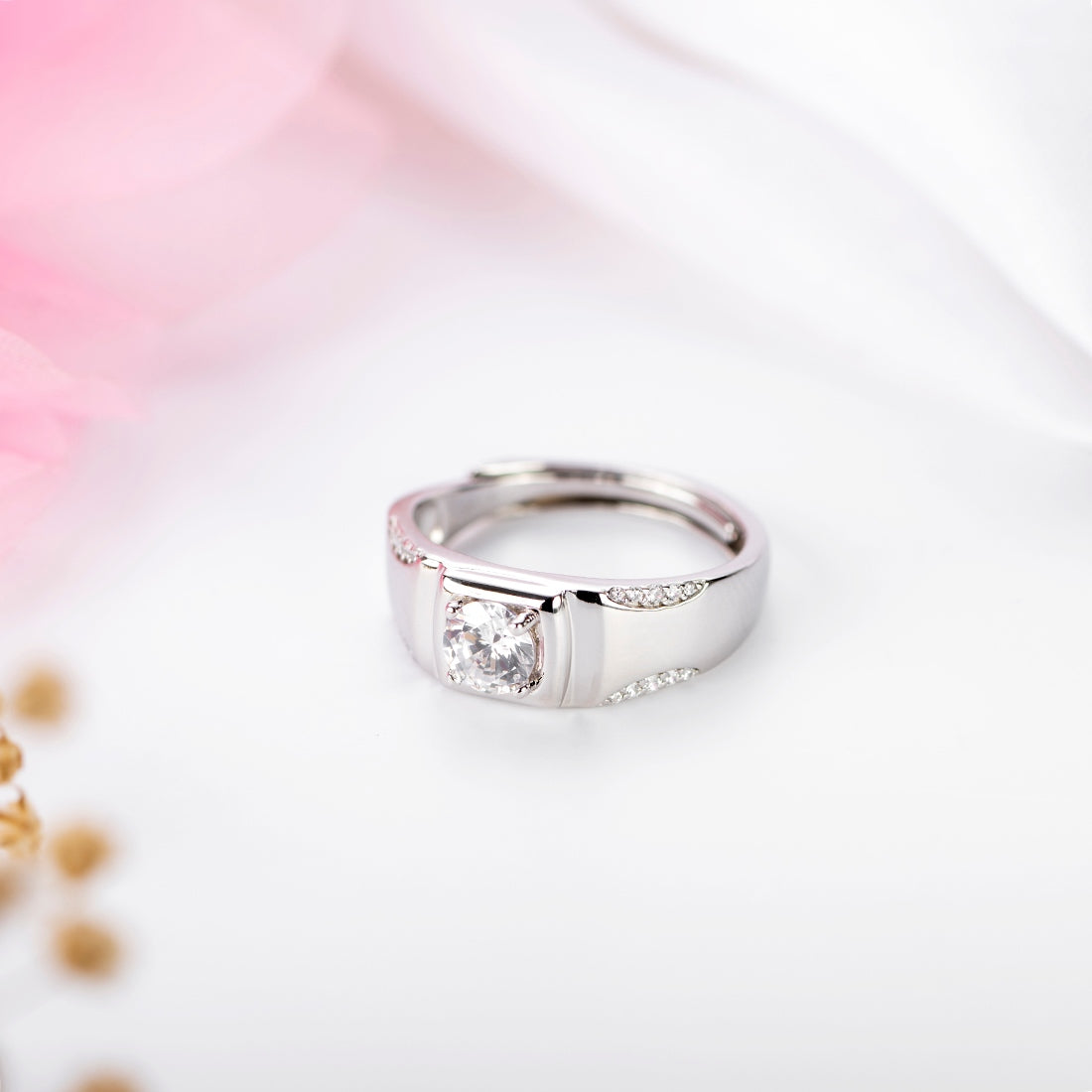 Solitaire 925 Sterling Silver Ring for Men - Valentine's Gift – Zavya