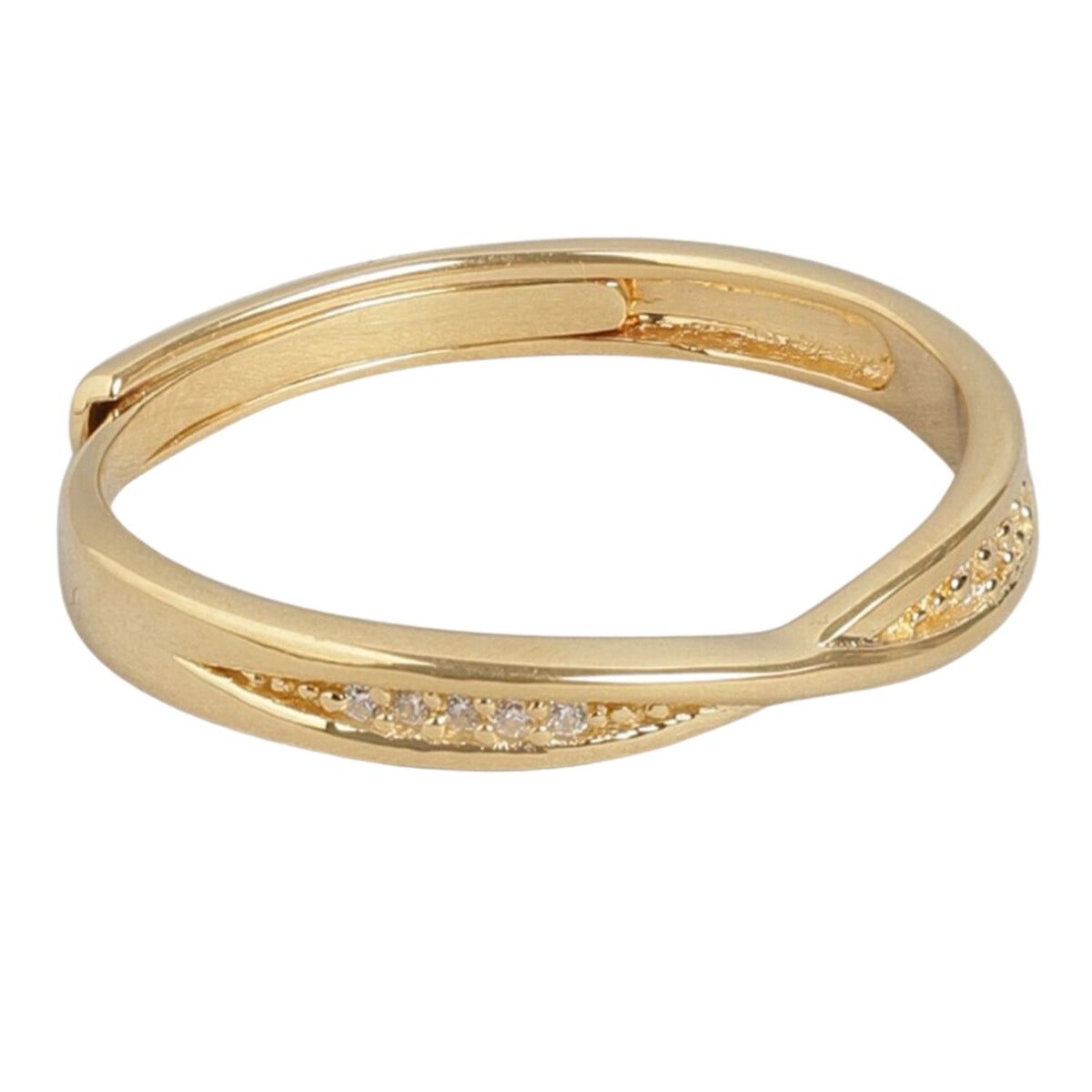 Golden Crossroads Gold Plated 925 Sterling Silver Cross Ring (Adjustab ...