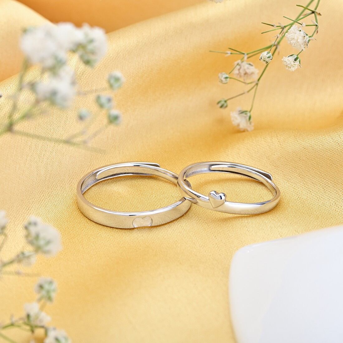 Heart's Desire 925 Sterling Silver Heart Pattern Ring for Couple Ring – Zavya