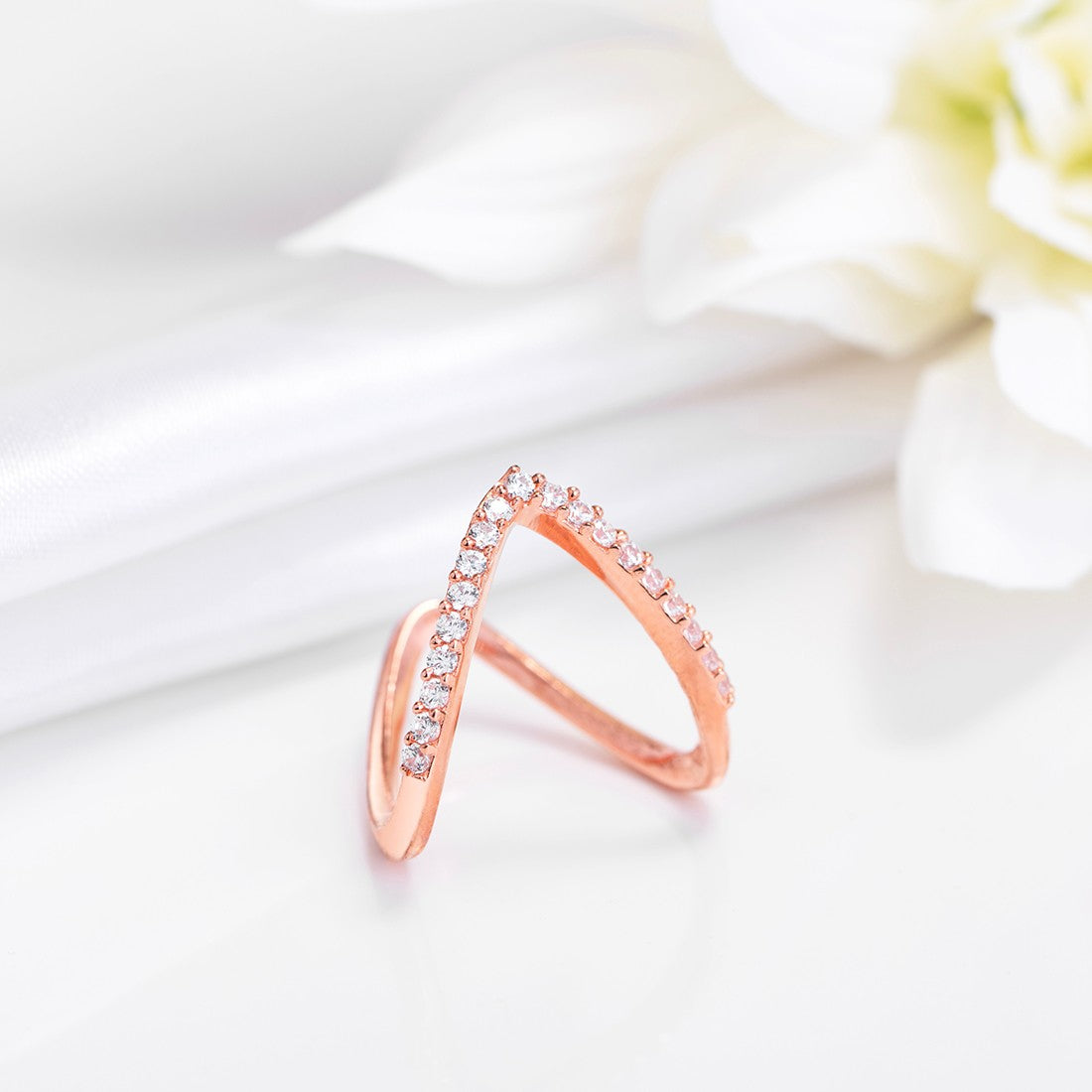 Regal Rose Rose Gold Plated 925 Sterling Silver Women's Vanki Ring – Zavya