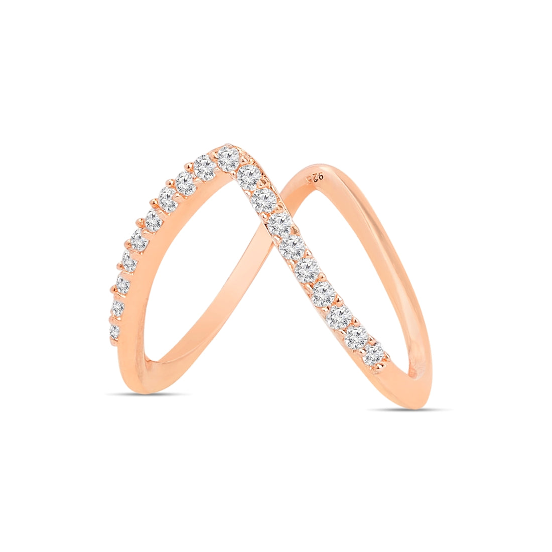 Regal Rose Rose Gold Plated 925 Sterling Silver Women's Vanki Ring – Zavya