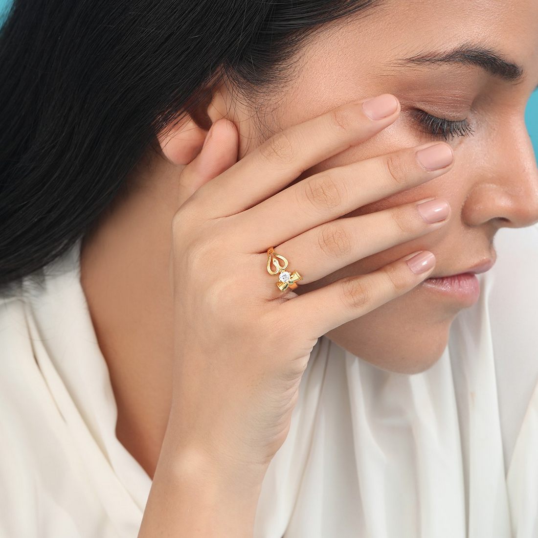 Divine Trishul 925 Sterling Silver Gold-Plated Ring (OneSize) – Zavya