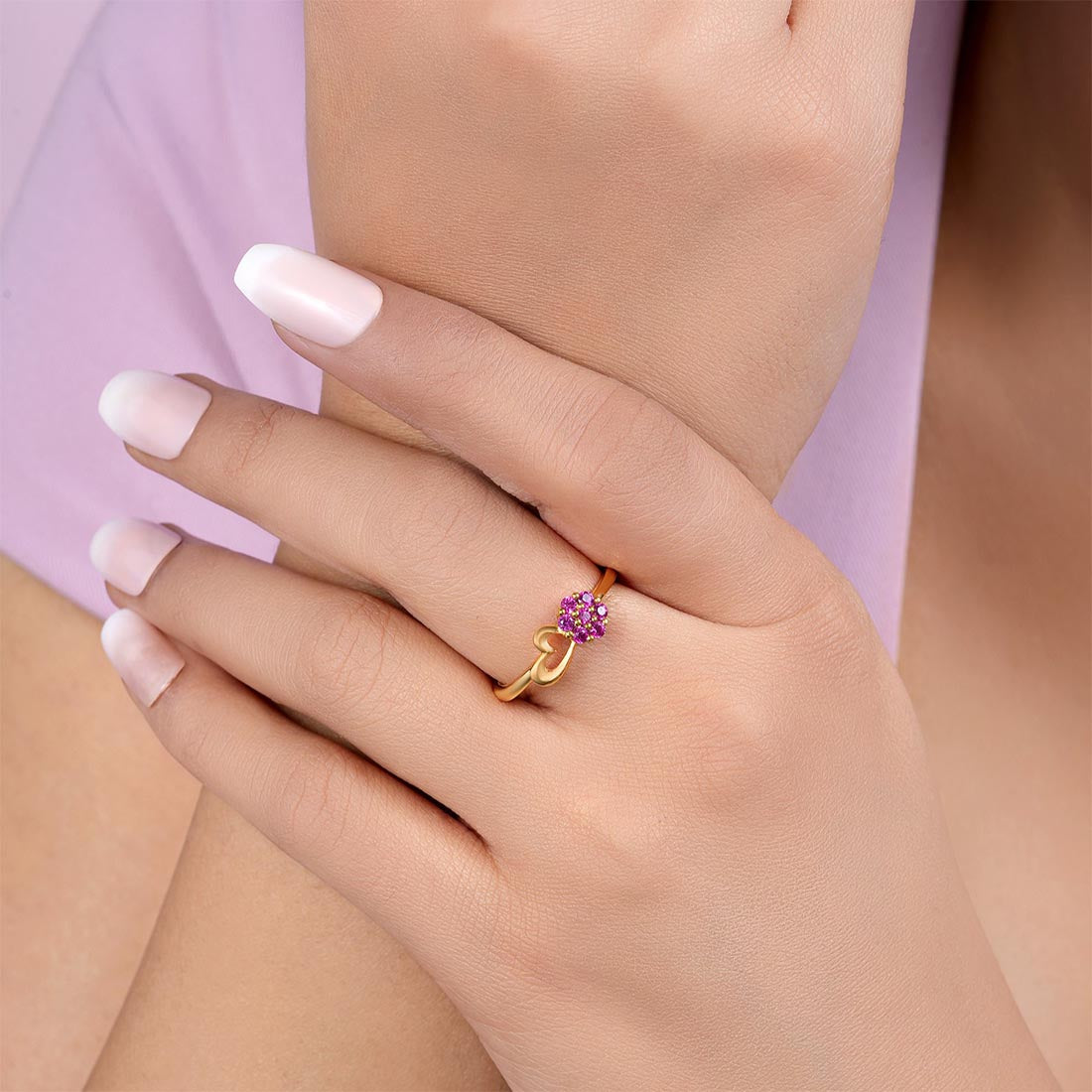 Floral Gold Plated 925 Sterling Silver Ring – Zavya