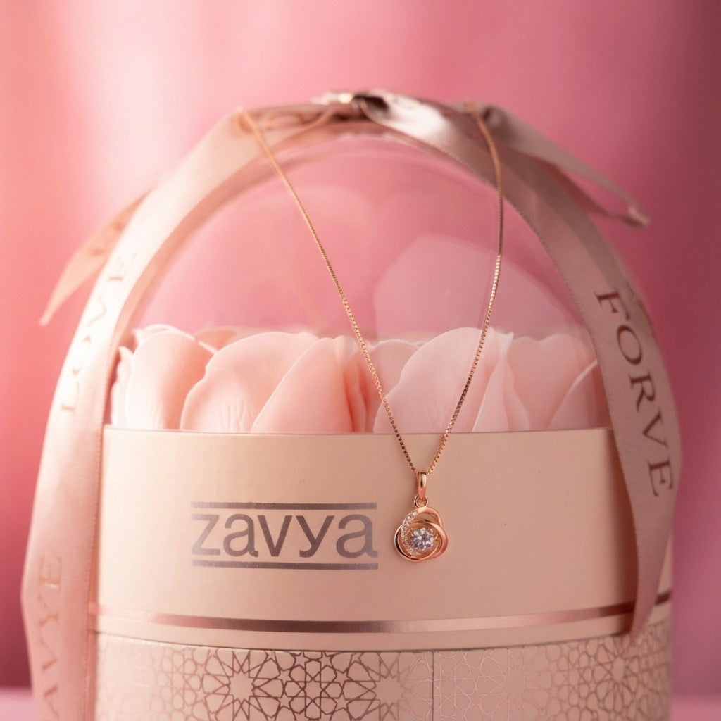 My Universe Rose Gold 925 Silver Necklace - Valentine's Gift – Zavya