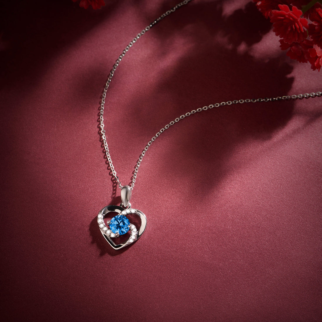 Heart of the Sea Rhodium Plated Necklace – Zavya