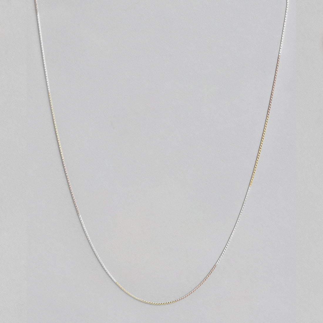 Elegant and Classic Triple Tone 925 Silver Chain – Zavya