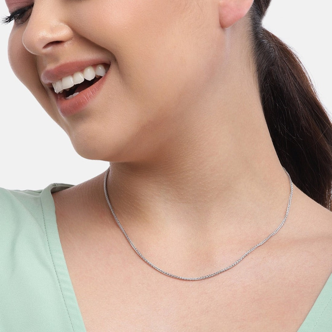 Breathtaking Rhodium Plated 925 Sterling Silver Weave Chain – Zavya