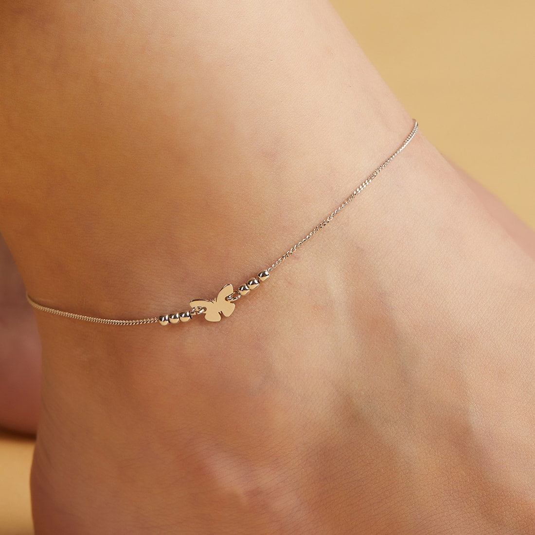 Minimalistic Butterfly 925 Sterling Silver Anklets - Valentine's Gift ...