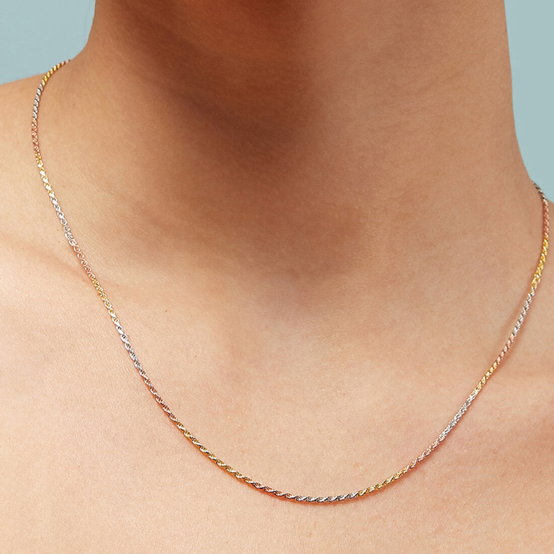 Adorable Triple Tone 925 Silver Chain - Valentine's Gift – Zavya