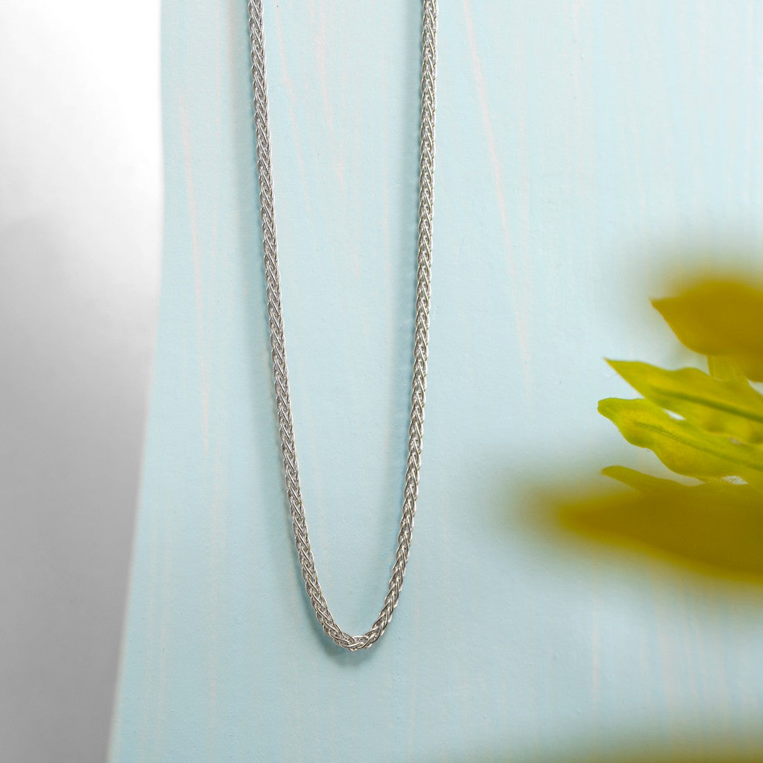 Breathtaking Rhodium Plated 925 Sterling Silver Weave Chain – Zavya