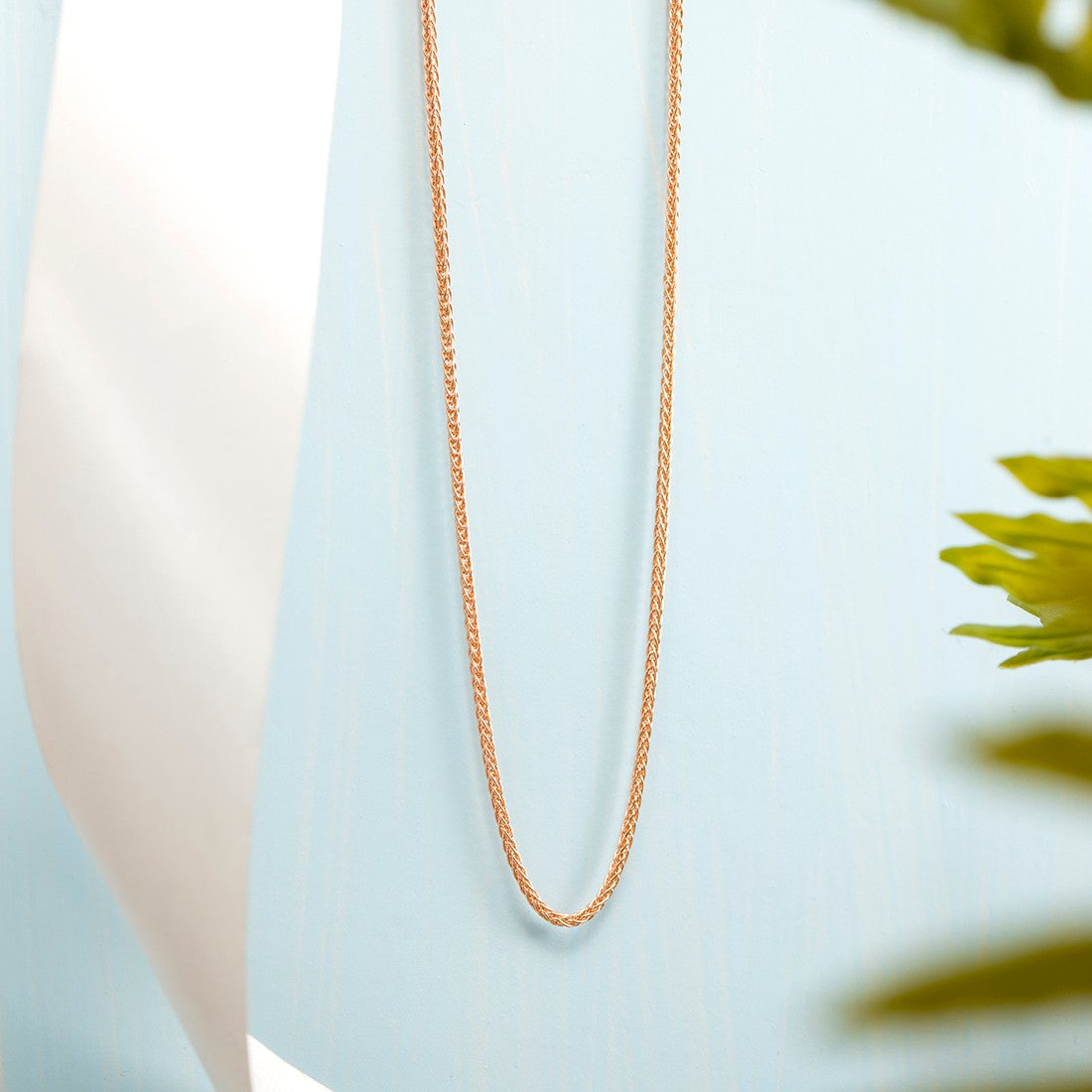Minimal Weave Rose Gold Plated 925 Silver Chain – Zavya