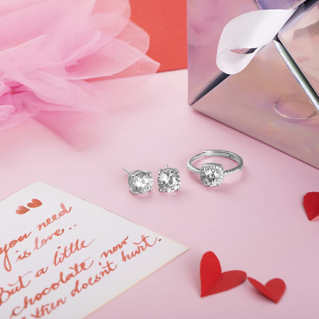 Date Night 925 Sterling Silver Combo - Valentines Edition With Gift Bo ...