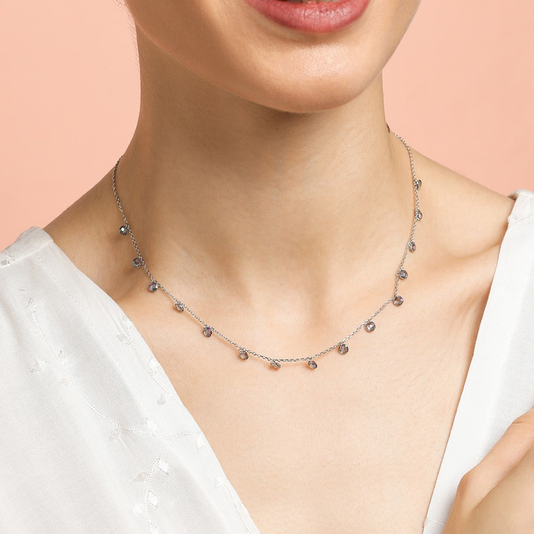 Aurora Radiant 925 Sterling Silver Necklace - Valentine's Gift – Zavya