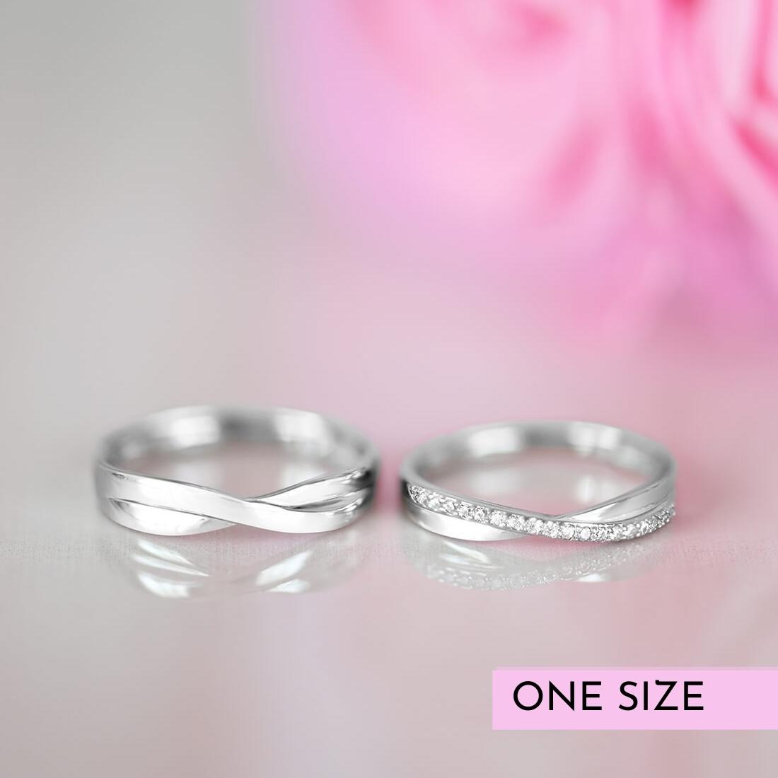 Our Vows 925 Silver Couple Rings (Adjustable) - Valentine's Gift – Zavya