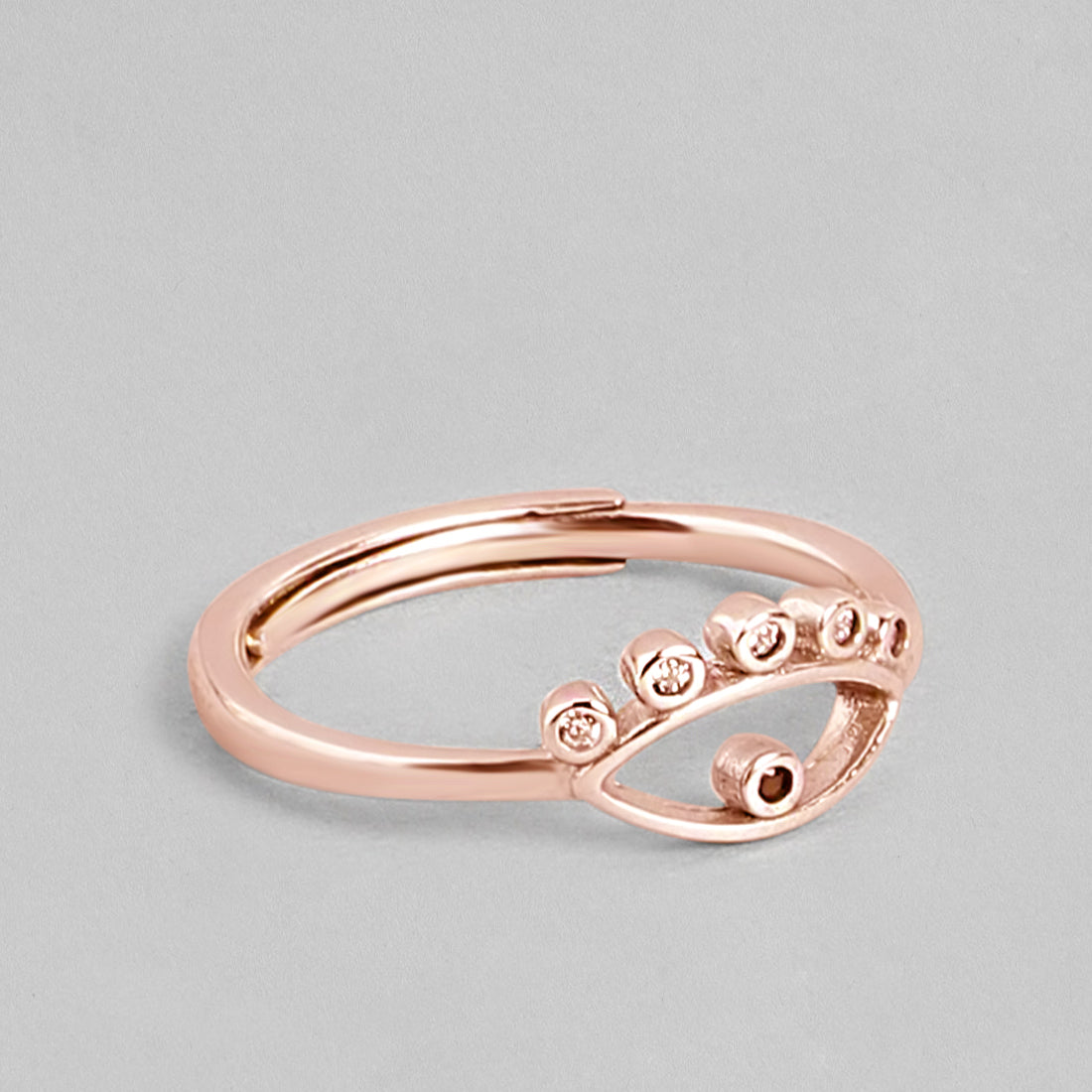 Evil Eye Rose Gold Plated CZ 925 Sterling Silver Ring for Women ...